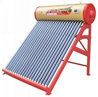 Green, saving energy evacuated tube solar hot water heater