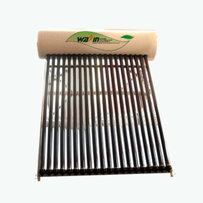 The pressurized solar hot water heater with heat pipe vacuum tubes