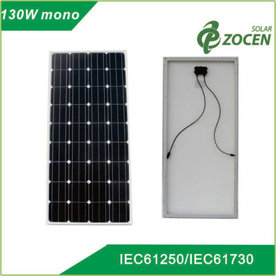 Black Iridescent Blue 130W Monocrystalline Solar Panels with 0 - 3% Positive Output