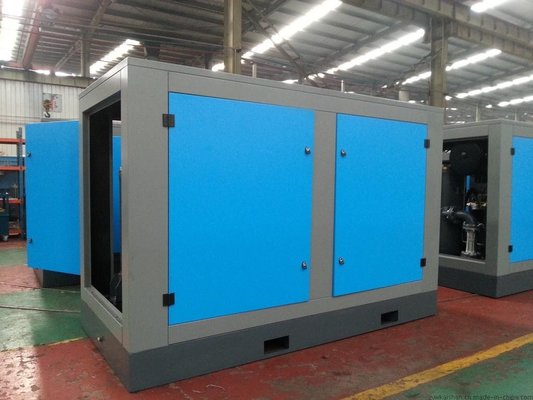 High efficient double screw air compressor with water cooling , air cooling