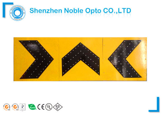 Custom solar yellow traffic sign arrow waterproof 10W / 12v 11Ah / 12v