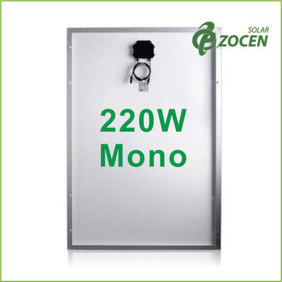 Class II Safety 220W Monocrystalline Solar Panels for Solar Power System