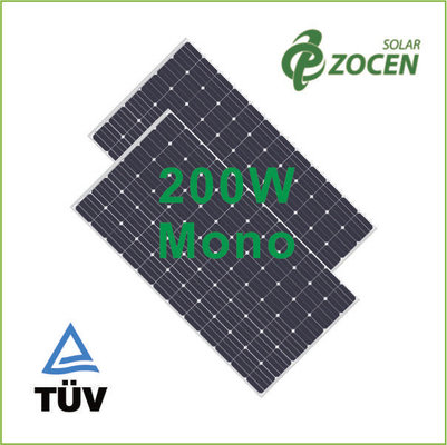 200 Watt Anti - Aging EVA Monocrystalline Solar Panels For Rooftop / Camping