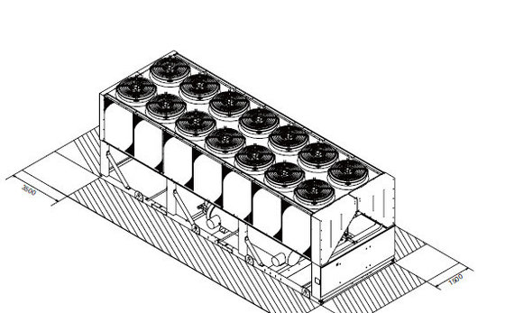 Centralized Control 299.5kw Air Cooled Screw Chiller For HVAC System