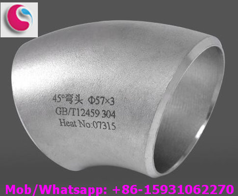 pipe fittings 45deg stainless steel elbow material 304