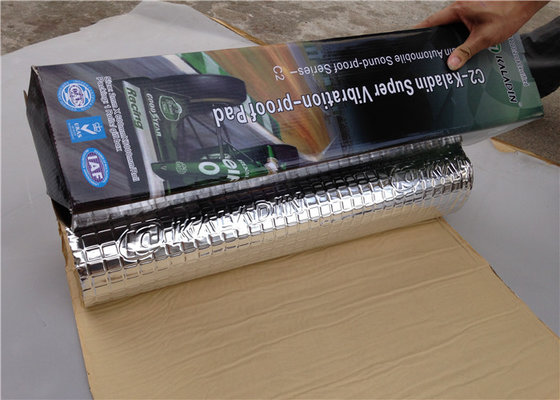 Aluminum Foil Butyl Car Vibration Dampening Mat Waterproof / Self - Adhesive