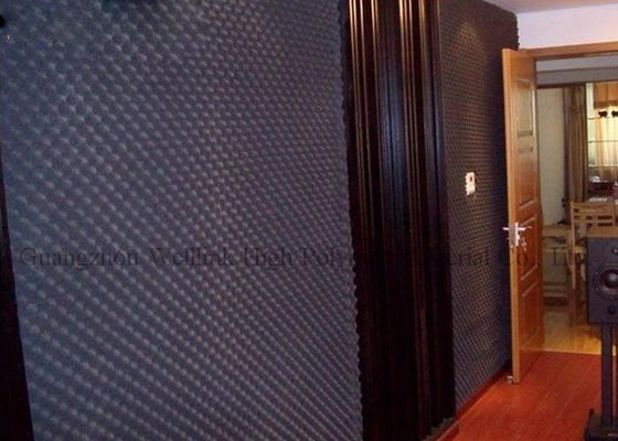 High Density Acoustical Foam Panels Black Ktv Studio Acoustic Insulation Materials