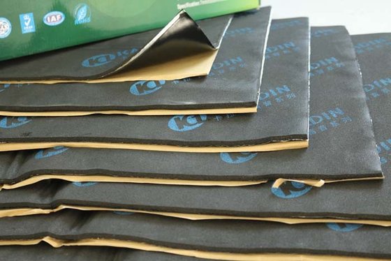 Moisture Proof Black Building / Car Vibration Damping 7mm Noise Reduction Material