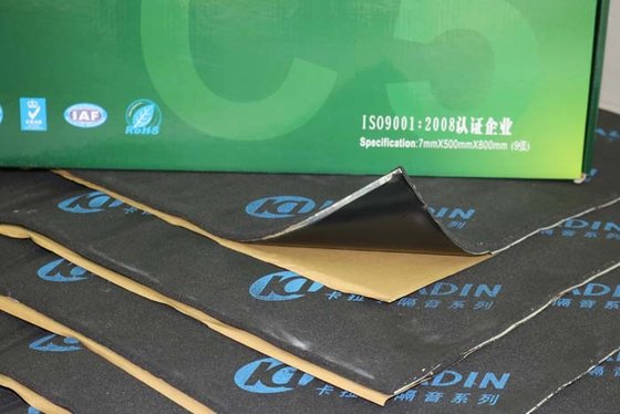 Moisture Proof Black Building / Car Vibration Damping 7mm Noise Reduction Material
