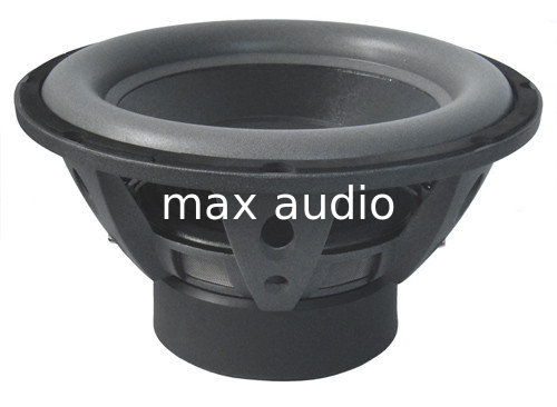 Non - Pressed Paper Cone Auto Audio Speakers With Black Aluminum Frame 12''
