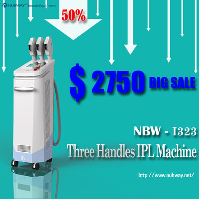 50% discount three handles high power ipl elight beauty machine for unwanted hair removal