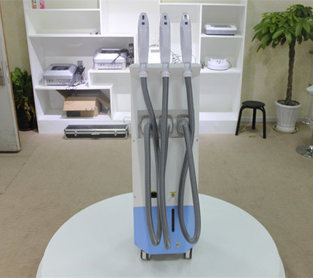 big promotion three handles IPL hair beauty machines for wrinkles and acne