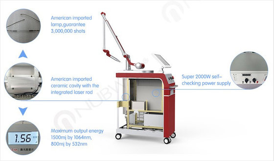 2017 Newest ! High Power Q switch tattoo removal nd yag laser machine rejuvi tattoo removal