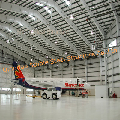 Prefabricated Wide Span Steel Buildings for Hangar with stable steel structure supplier