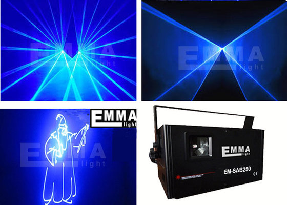3w Blue Dj Laser Lights Projector , Galaxian Laser Light Stage Xmas Party Show