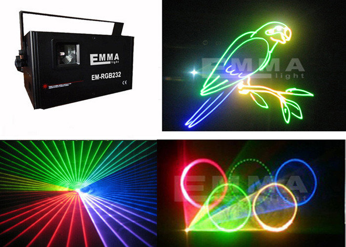 1W Dmx Stage Rgb Laser Light  Ktv / Stage Laser Light Projector