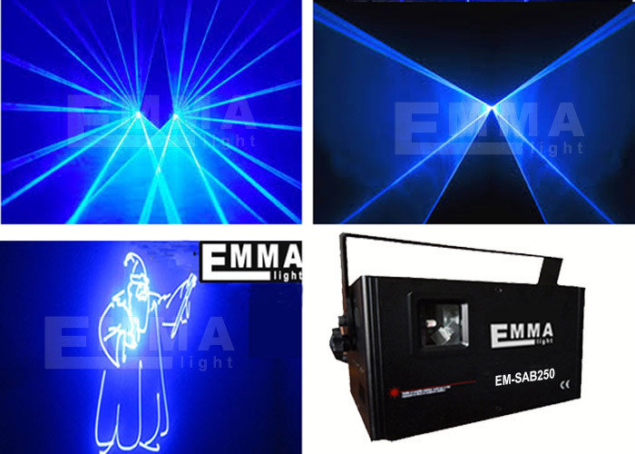 3w Blue Dj Laser Lights Projector , Galaxian Laser Light Stage Xmas Party Show