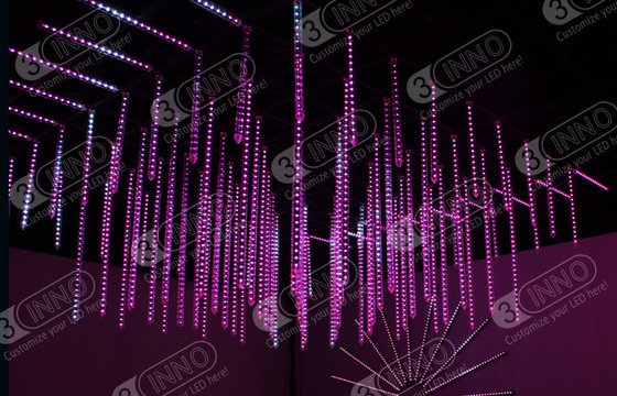 RGB IP65 24 Pixel 1.5M DMX LED Lights 3D Vertical Tubes For Concert / Theater