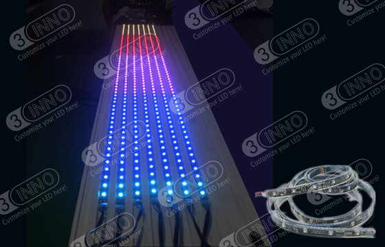 High Power 50W SMD 5050 DMX LED Lights , DC5V 15mm Rigid RGB LED Tape DMX