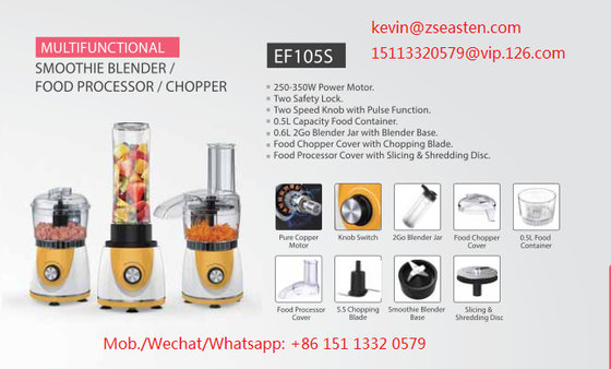 China Professional Food Processor/ Electrical Multi Functional Food Blender Processor With Sport Cup