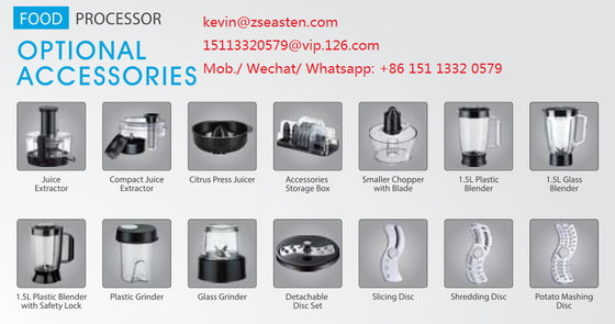 Easten New Design Powerful Multi Function Food Processor F404M/ Food Processor With Thick Slicer Blade
