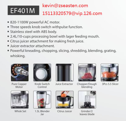 Easten 2.4 Liters Food Processor EF401M/ Professional Manufacturer 1000W Multifunctional Electric Food Processor