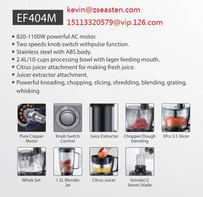 Easten New Design Powerful Multi Function Food Processor F404M/ Food Processor With Thick Slicer Blade