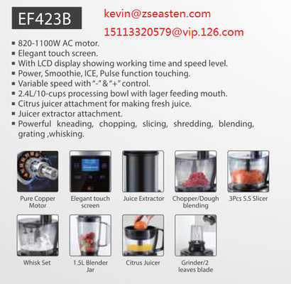 Easten Touch Control Food Processor EF423B / Kitchen Product Multi-function Electric Juicer Blender Maker 