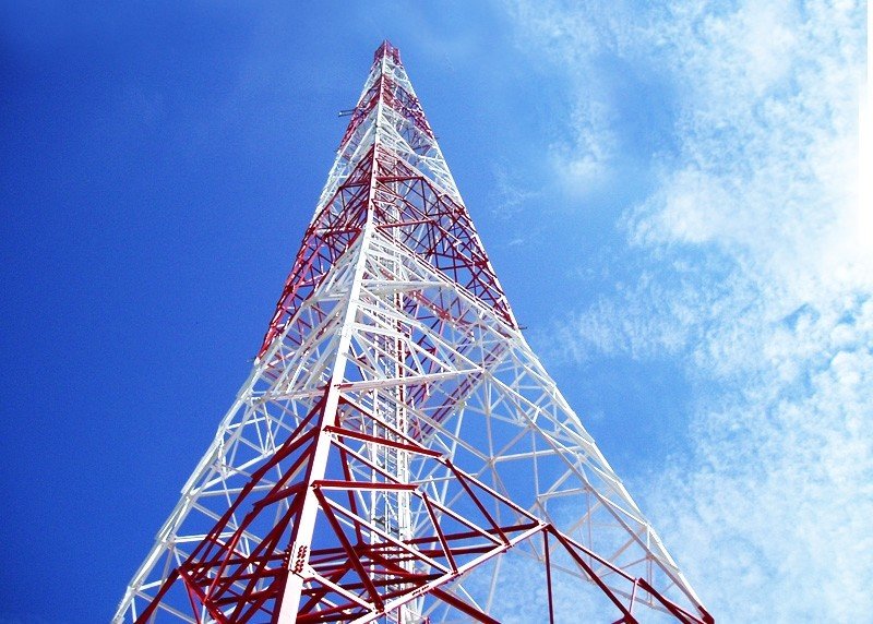 Telecom 40 Meter Wireless Cell Tower , 4 Angle Steel Iron Self Supporting Lattice Tower supplier