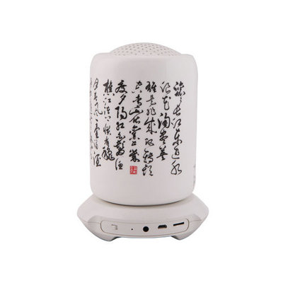 Elegant Active Ceramic Stereo Bluetooth Speakers 3.7V / 600mAh Li Battery for Mobile Phone