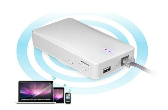 Portable Wireless Power Bank 3G Wifi Router with SIM Card Slot IEEE802.11b/g/n