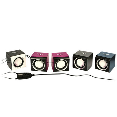 Cube Mini USB 2.0 Portable Wired Speakers with Volume Control 4OHM