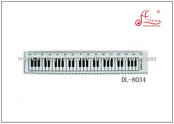 Eco Friendly 15cm Ruler , White / Black Music Related Staight Plastic Rulers