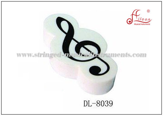 Rubber G Clef Music Erasers , Pink / White / Black Mechanical Pencil Erasers