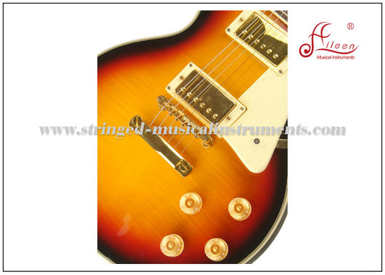 LP Style Solid Wood Electric Guitar Top Rosewood Fingerboard , Diecast , Chrome Machinehead