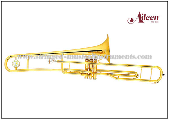 Gold Lacquer Tenor Trombone Brass Musical Instruments With F/Bb key