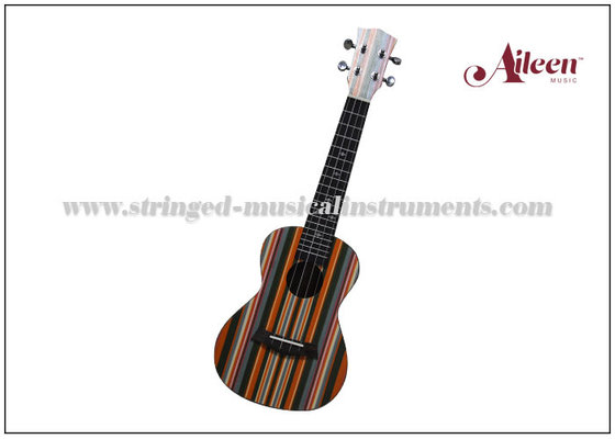 Beautiful Celluloid Inlaid Ukulele With Artifical Flamed Laminated Wood Mahogany Neck