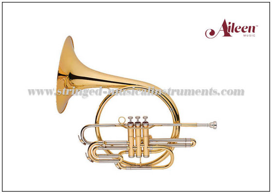 Piston Valves Brass Musical Instruments Lacquered French Horn Music Instrument