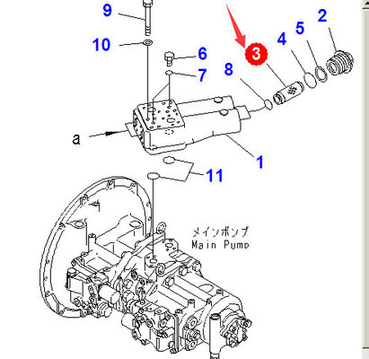 07063-21200 element for pc300-6 hydraulic pump komatsu hydraulic parts