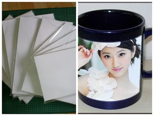 Adhesive A3 / A4 Sublimation Paper for mugs and polyester garment
