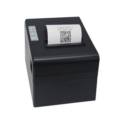 Black 3 inch USB and RS232 POS printing machine 80mm thermal receipt printer fast line printer for coffee cafe and shops