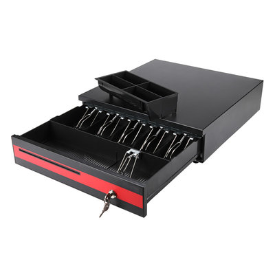 Black 405W*420L*100H(mm) automatic billing machine cash drawer heavy duty box for cash storage for safety POS system