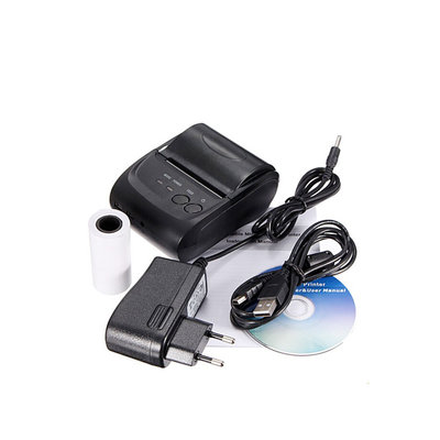 Black Outdoor Recaipt Printer Handheld 2 inch Mini Mobile Android Ticket 58mm Portable Bluetooth Thermal Printer