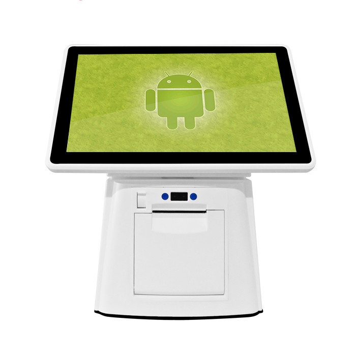 Catering desktop all in one restaurant cashier bluetooth printing android touch screen POS terminal with thermal receipt