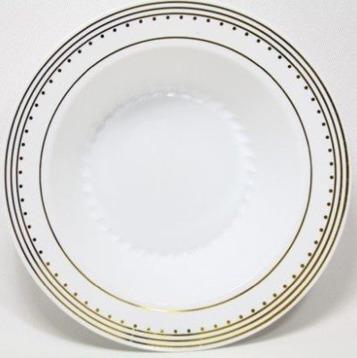 White /Gold  Plastic Plates  7.5"  Sizes