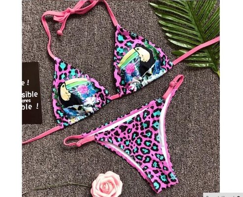Swimwear button 2018 Sexy Bikinis women swimsuit brazilian woman Bandeau Push up Vintage Bikini Set Biquini beachwear supplier