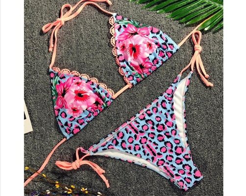 Swimwear button 2018 Sexy Bikinis women swimsuit brazilian woman Bandeau Push up Vintage Bikini Set Biquini beachwear supplier