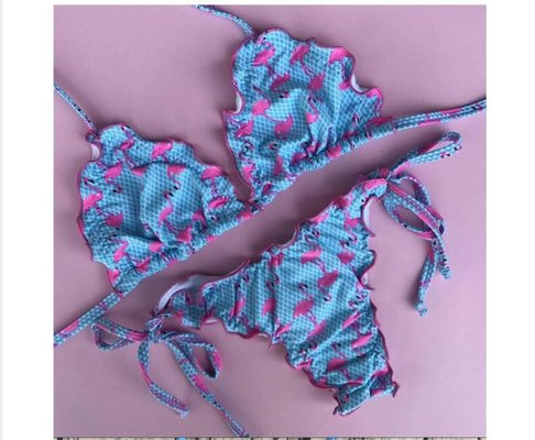 Swimwear button 2018 Sexy Bikinis women swimsuit brazilian woman Bandeau Push up Vintage Bikini Set Biquini beachwear supplier