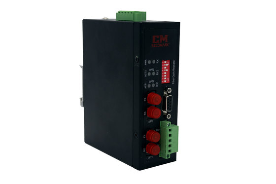 Black Industrial Fiber Converter Support DH485/CC- Link / BACnet / Interbus / CS31