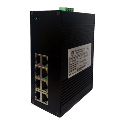 Metal Housing 8 Port Unmanaged Ethernet Switch / Fast Ethernet Switch 1.6Gbps